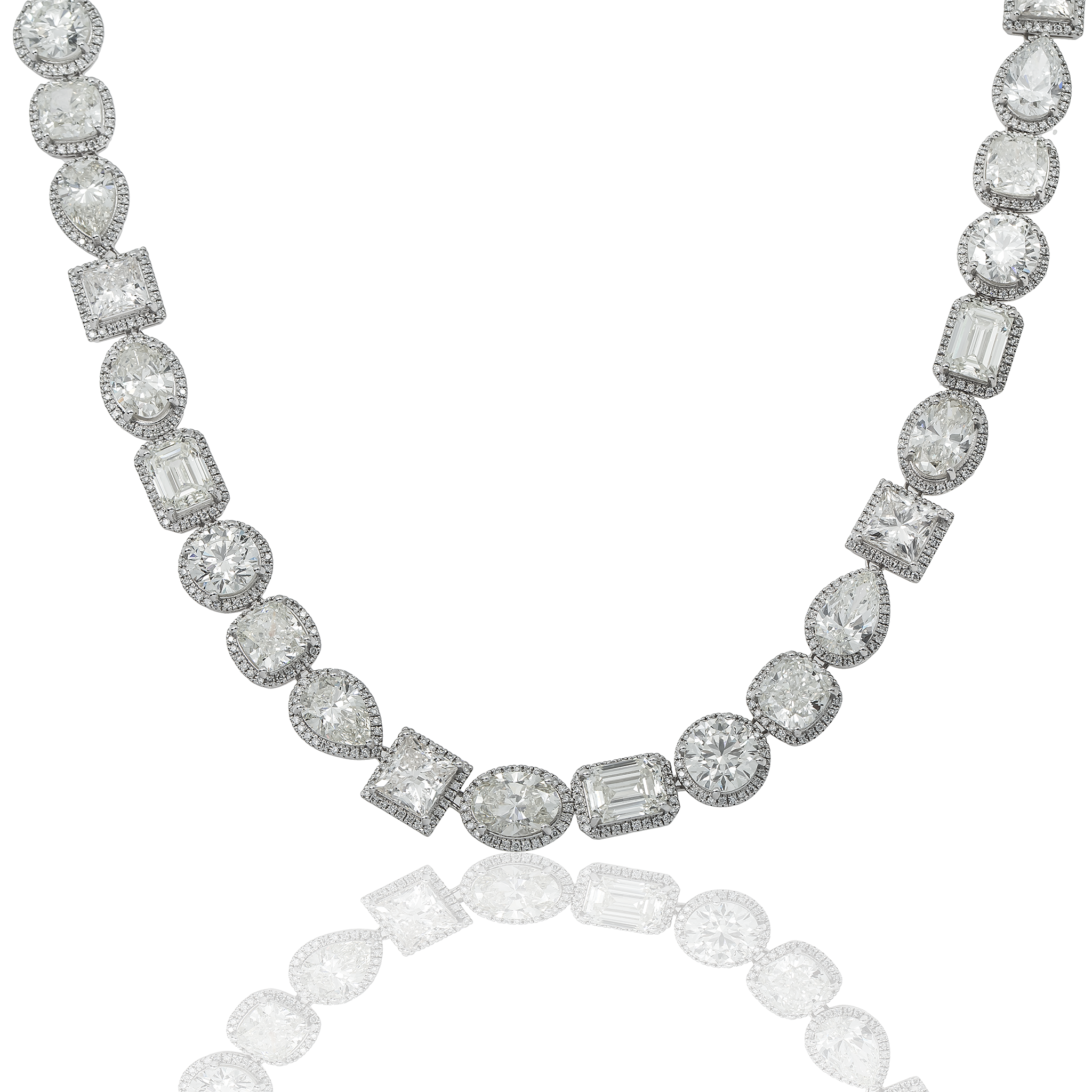 Multi Shape Diamond Necklace – Mavani & Co