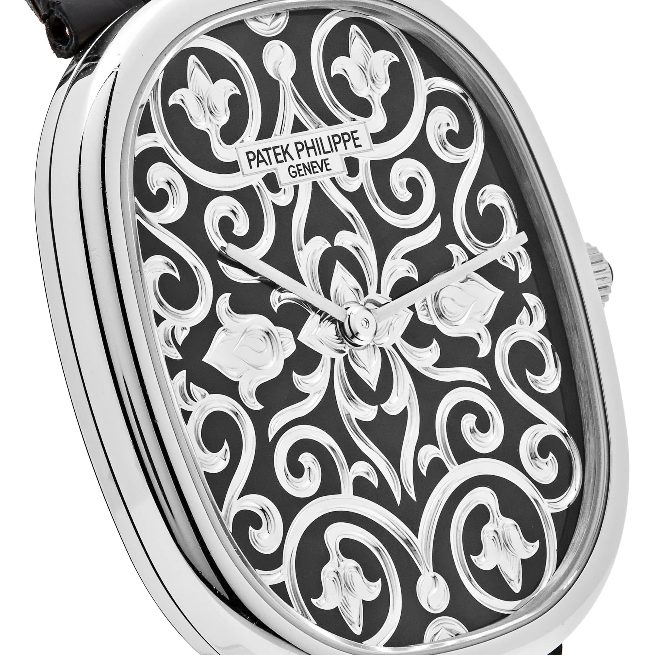 Patek Philippe Golden Ellipse 5738/51G-001 White Gold Engraved Dial (2 ...