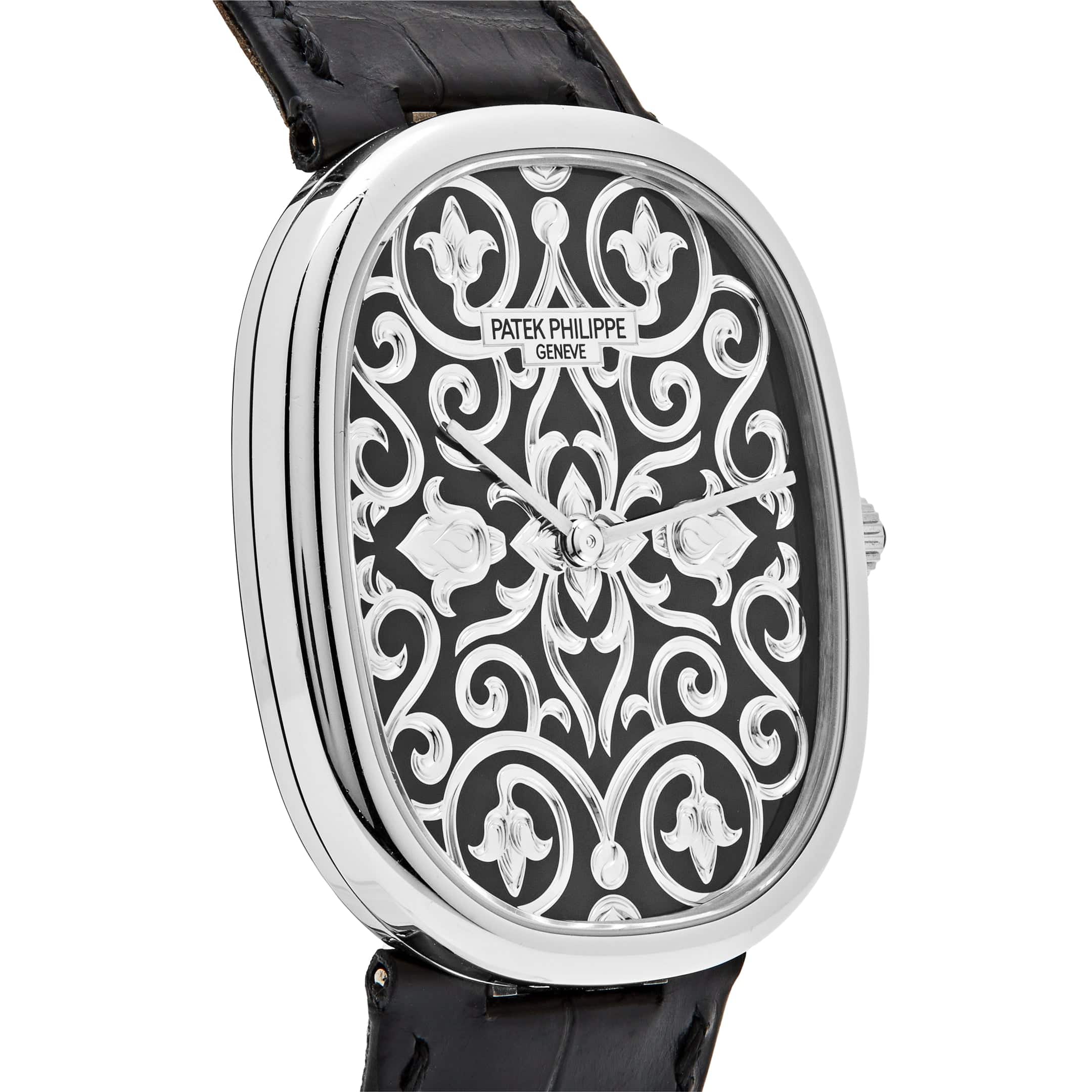 Patek Philippe Golden Ellipse 5738/51G-001 White Gold Engraved Dial (2 ...