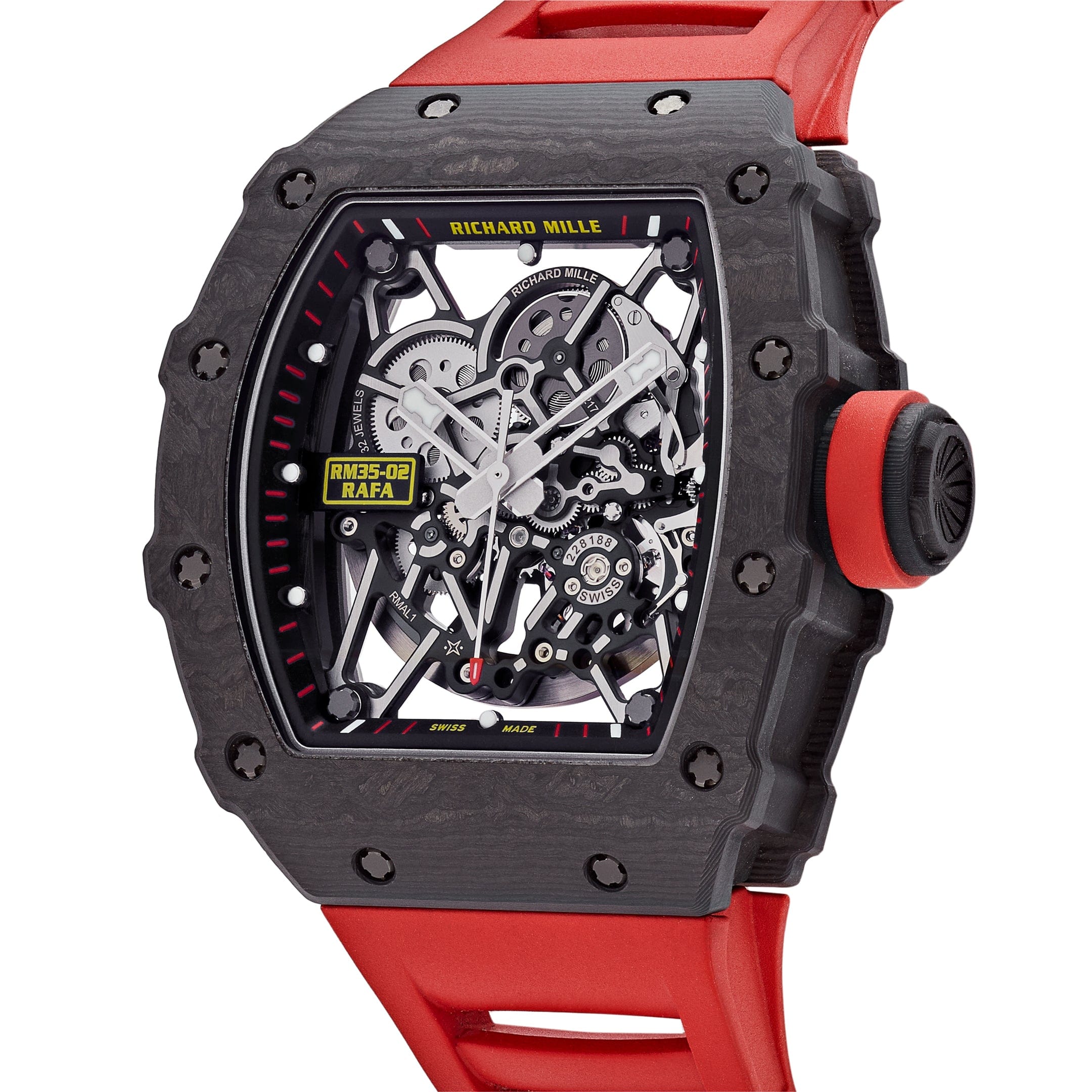 Richard Mille RM 35-02 Carbon TPT Red Strap – Mavani & Co
