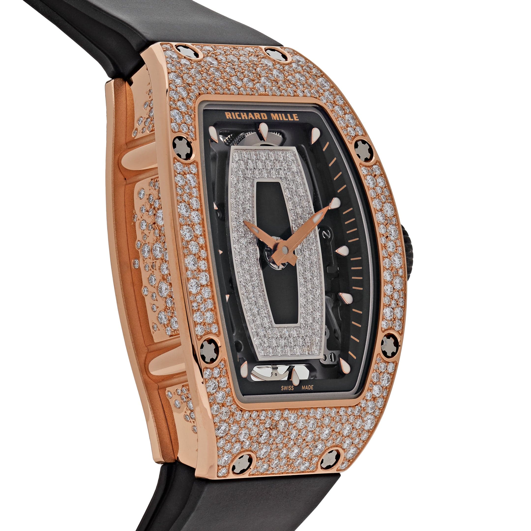 Richard Mille RM 07-01 Ladies' Rose Gold Onyx Snow Diamond Set – Mavani ...