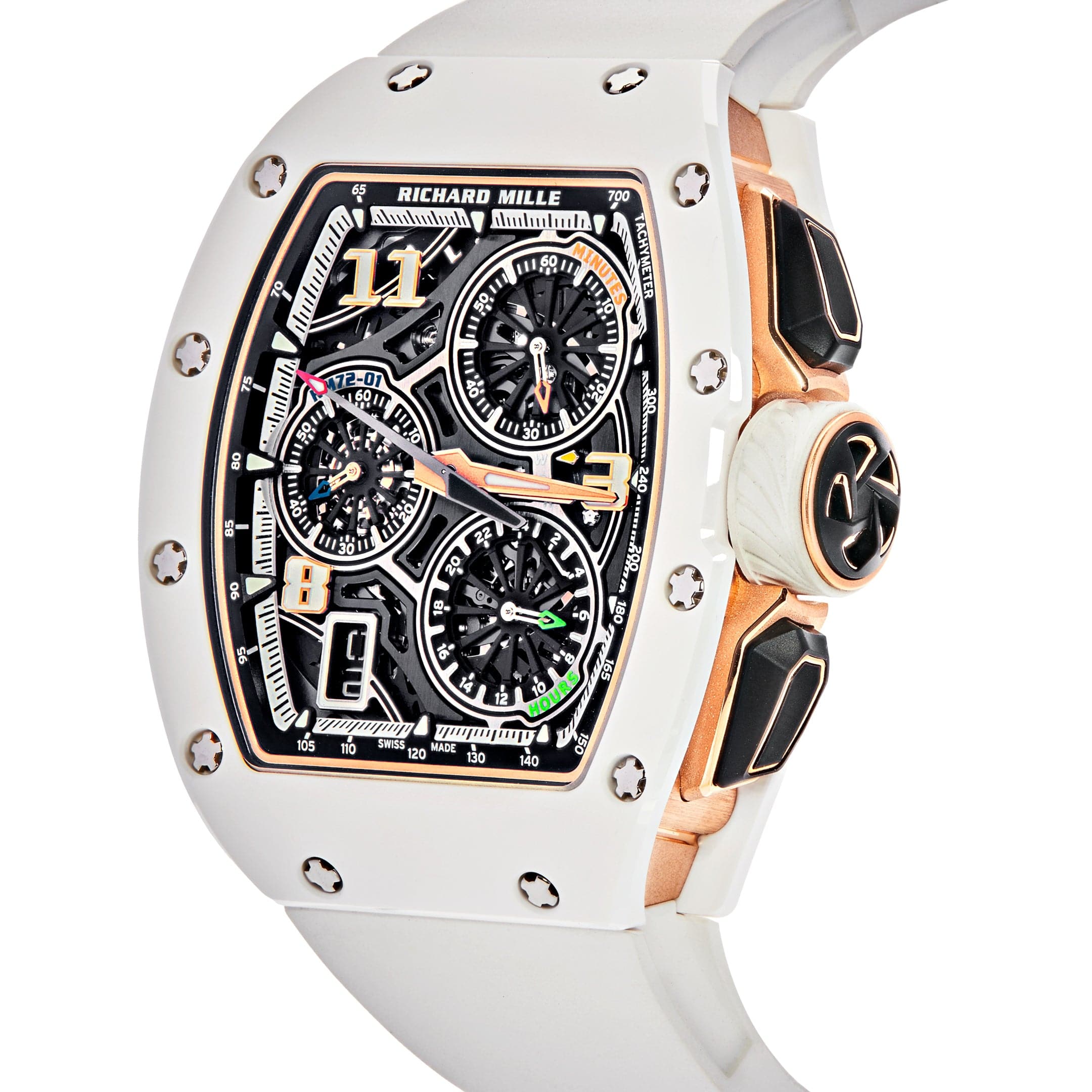 Richard Mille RM 72-01 Lifestyle In-House Chronograph White Ceramic ...