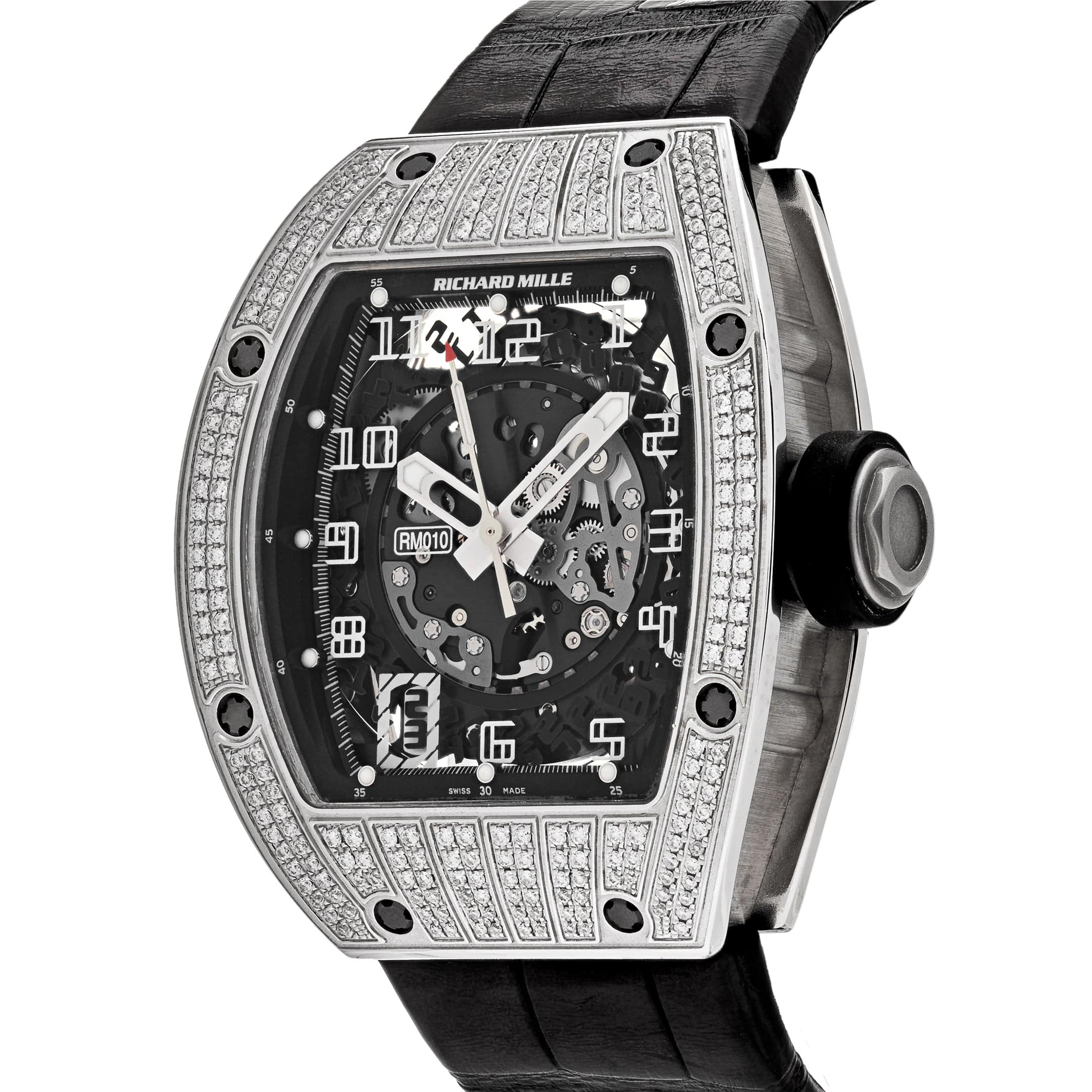 Richard Mille RM 010 Automatic White Gold Diamond Set – Mavani & Co