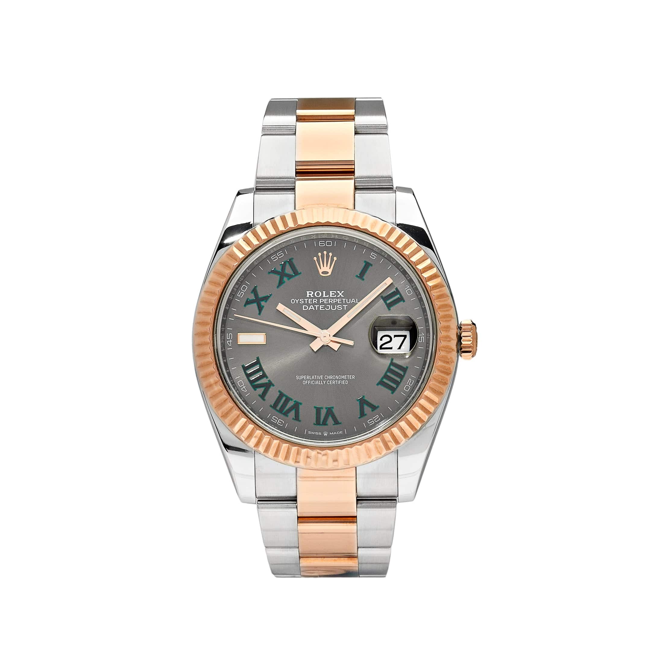 Rolex Datejust 126331 'Wimbledon' Rose Gold Stainless Steel – Mavani & Co