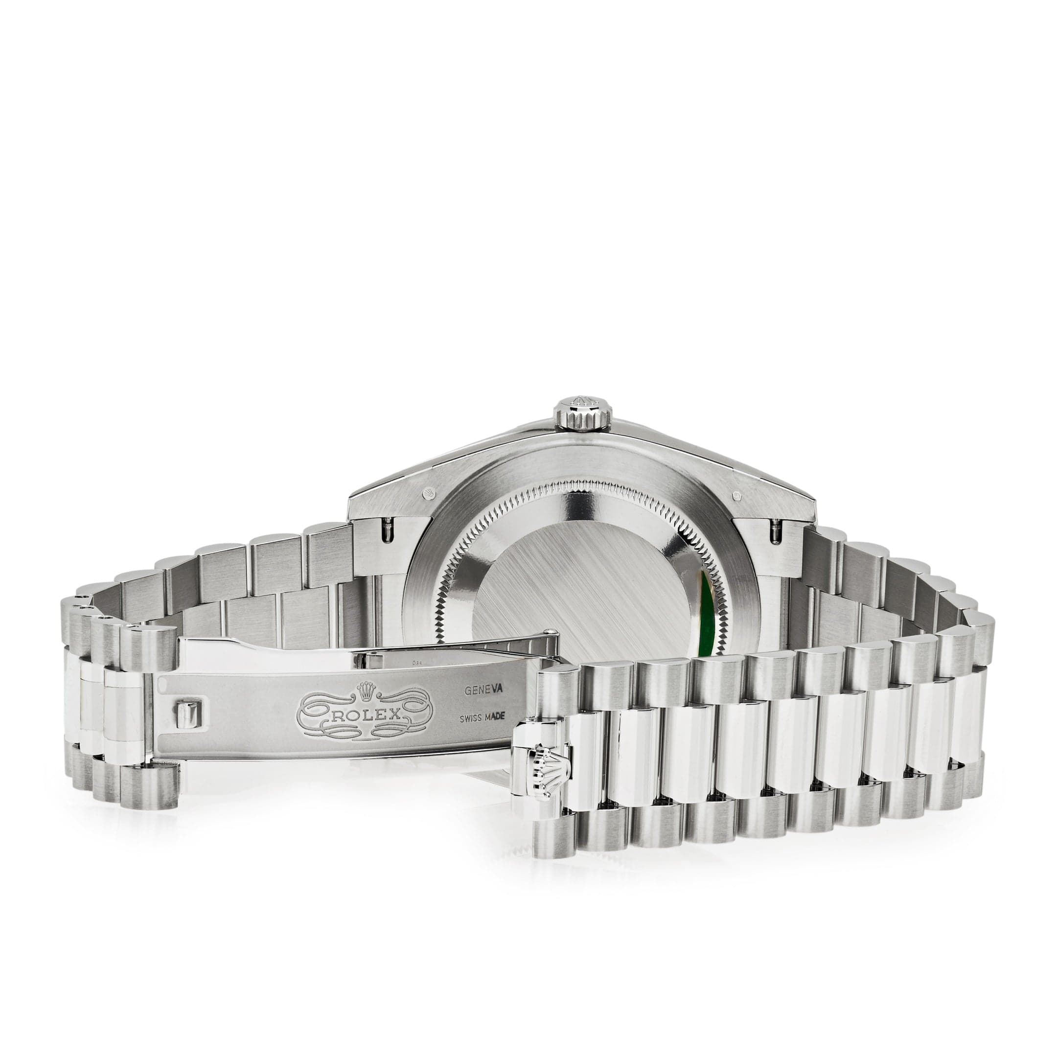 Rolex Day-Date 228396TBR Platinum Diamond Bezel Ice Blue Diamond Dial ...