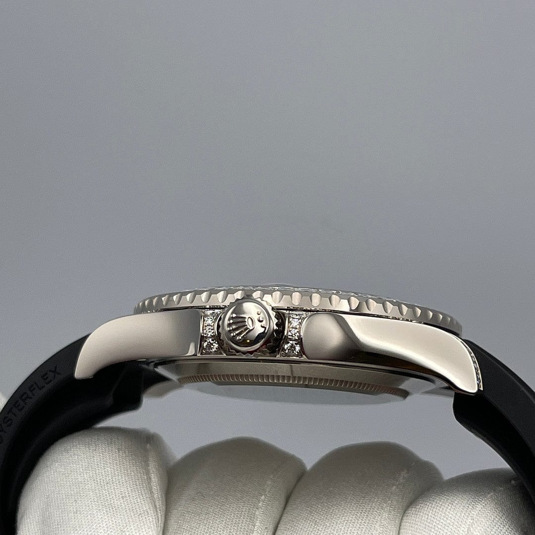 Rolex Yacht-Master 226679TBR White Gold Black Dial Diamond Bezel ...
