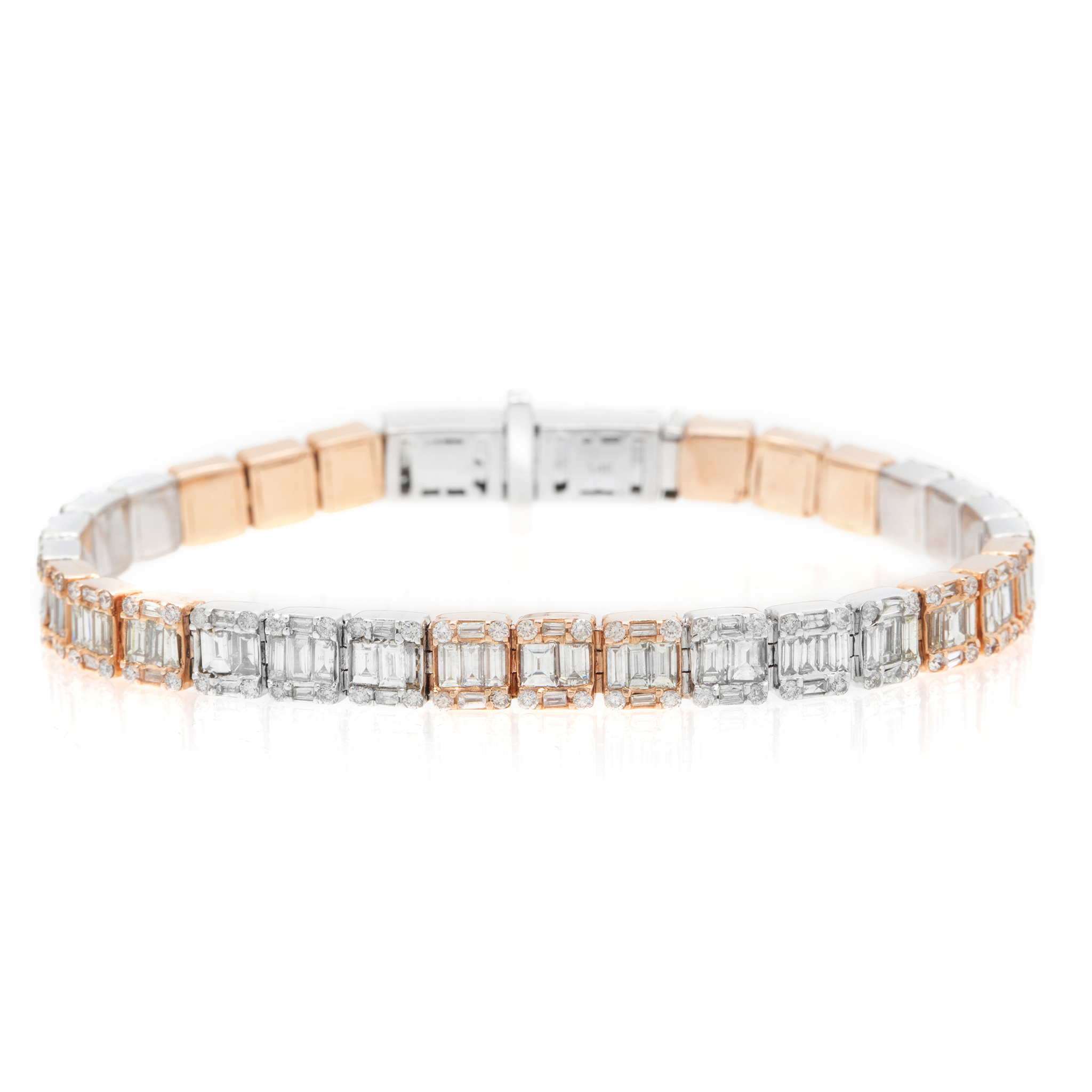 Two Tone Baguette Bracelet – Mavani & Co