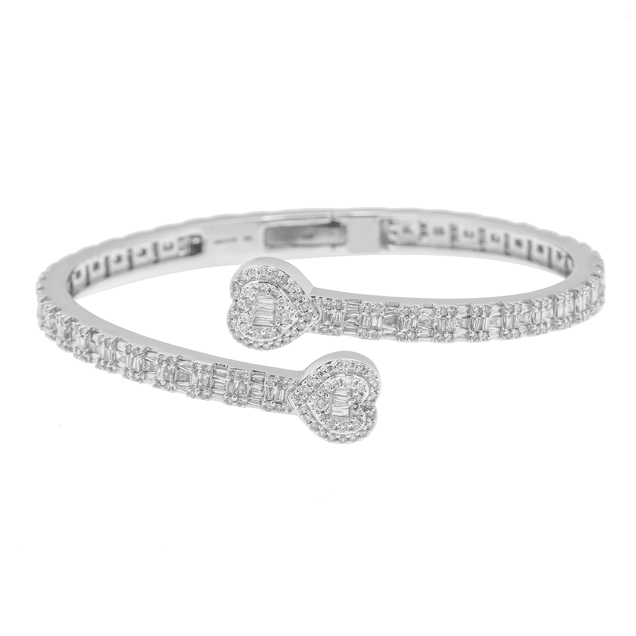 Diamond Heart Bangle – Mavani & Co