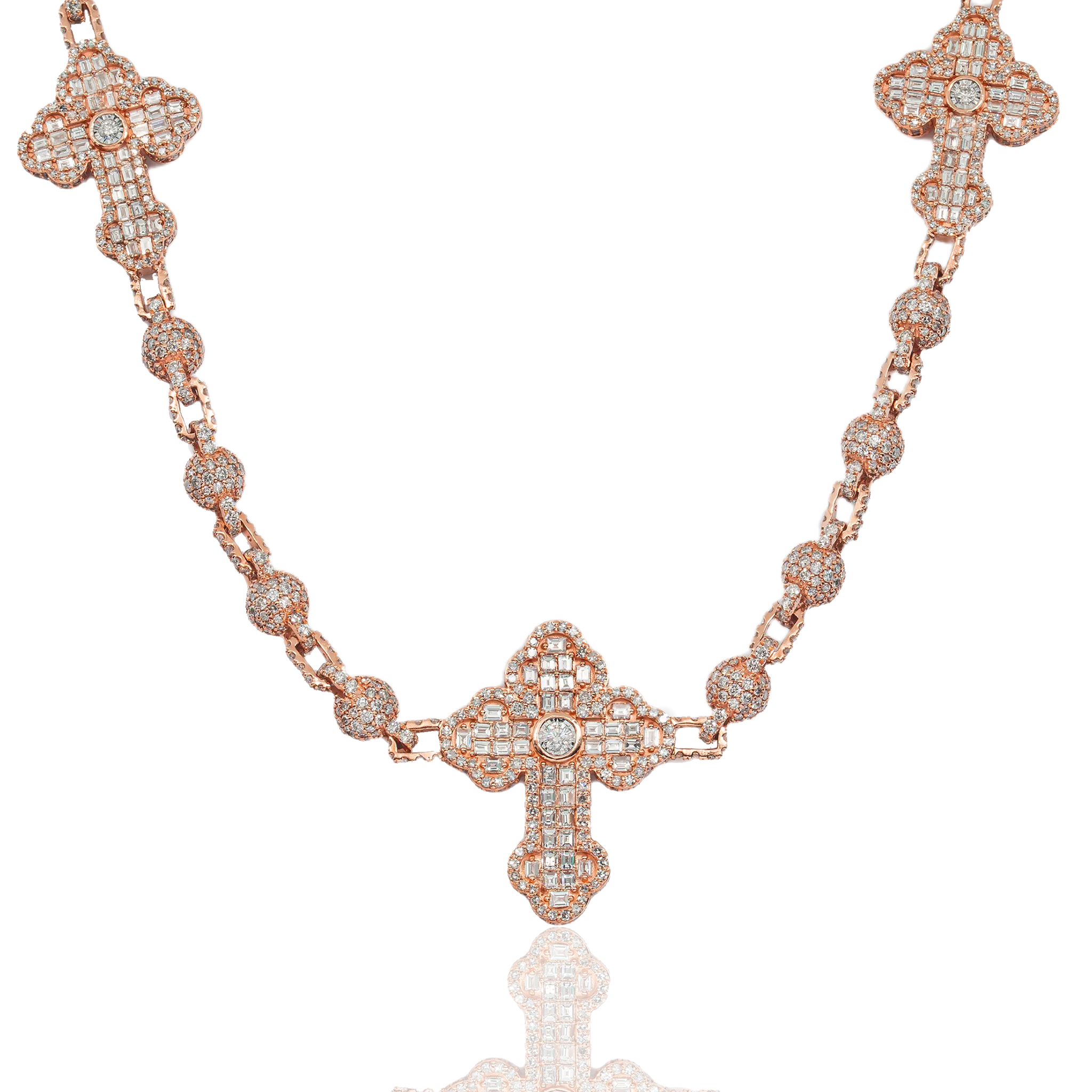 Diamond Ball Cross Chain – Mavani & Co